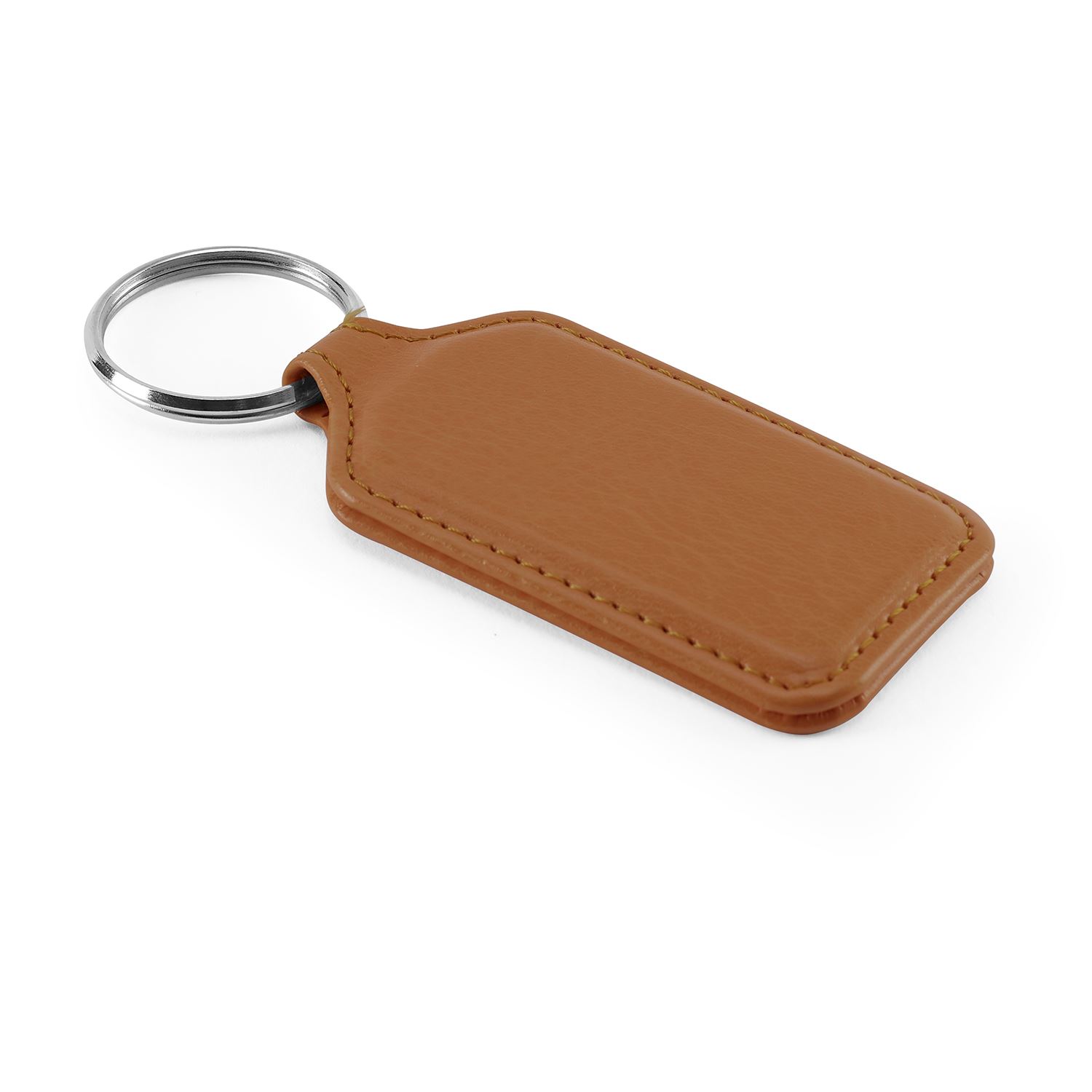Rectangular Key Fob, in Belluno, a vegan coloured leatherette with a ...
