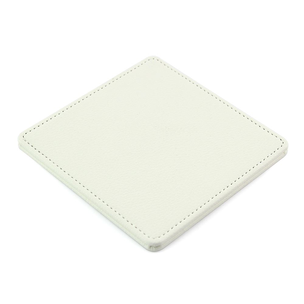 Deluxe Square Coaster in recycled Como, a quality vegan PU. | Juniper