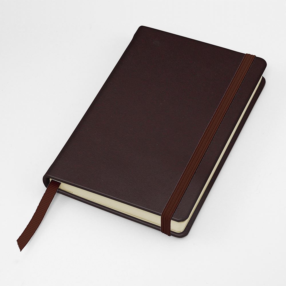 Hampton Leather Pocket Casebound Notebook with Elastic Strap, made in ...