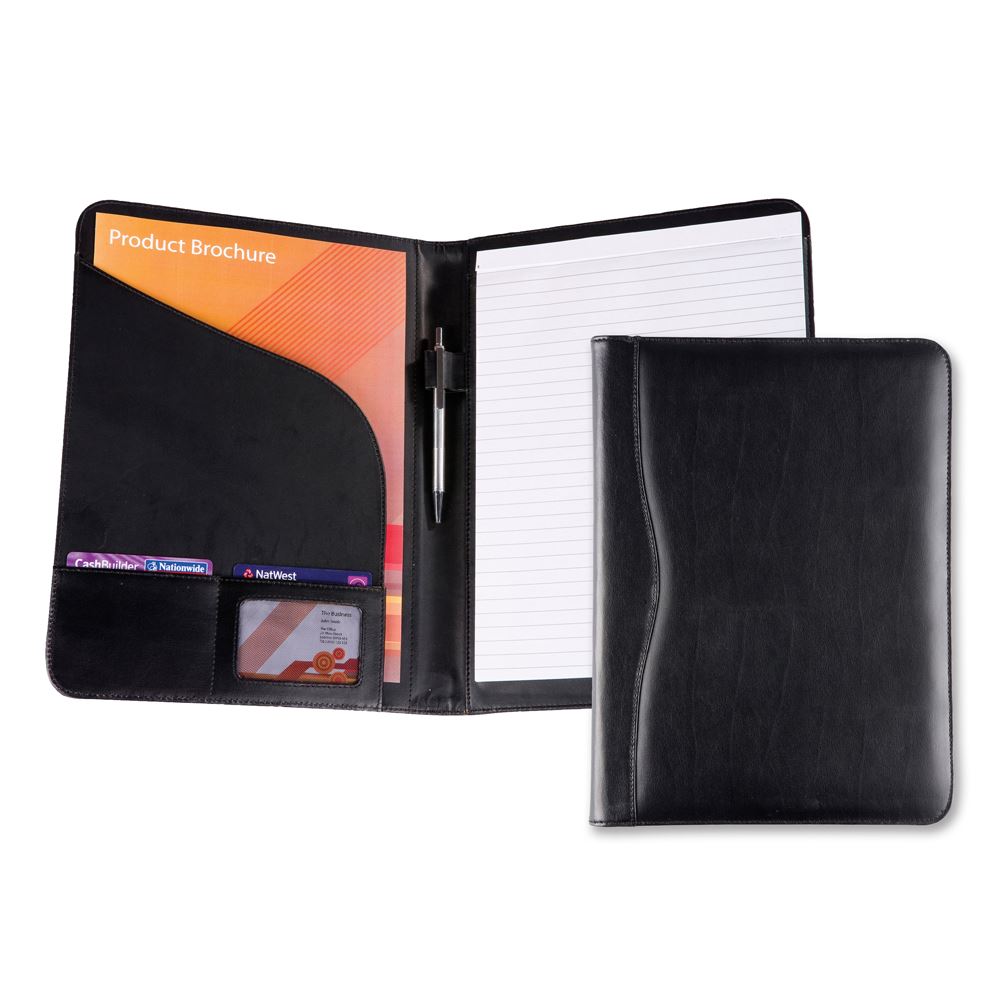 Black Balmoral Leather A4 Conference Folder | Juniper