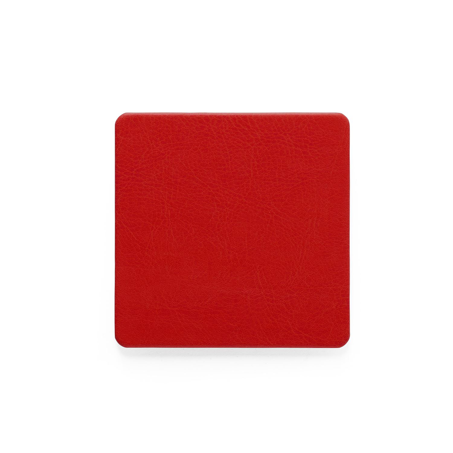 Square Coaster in Belluno, a vegan coloured leatherette with a subtle ...