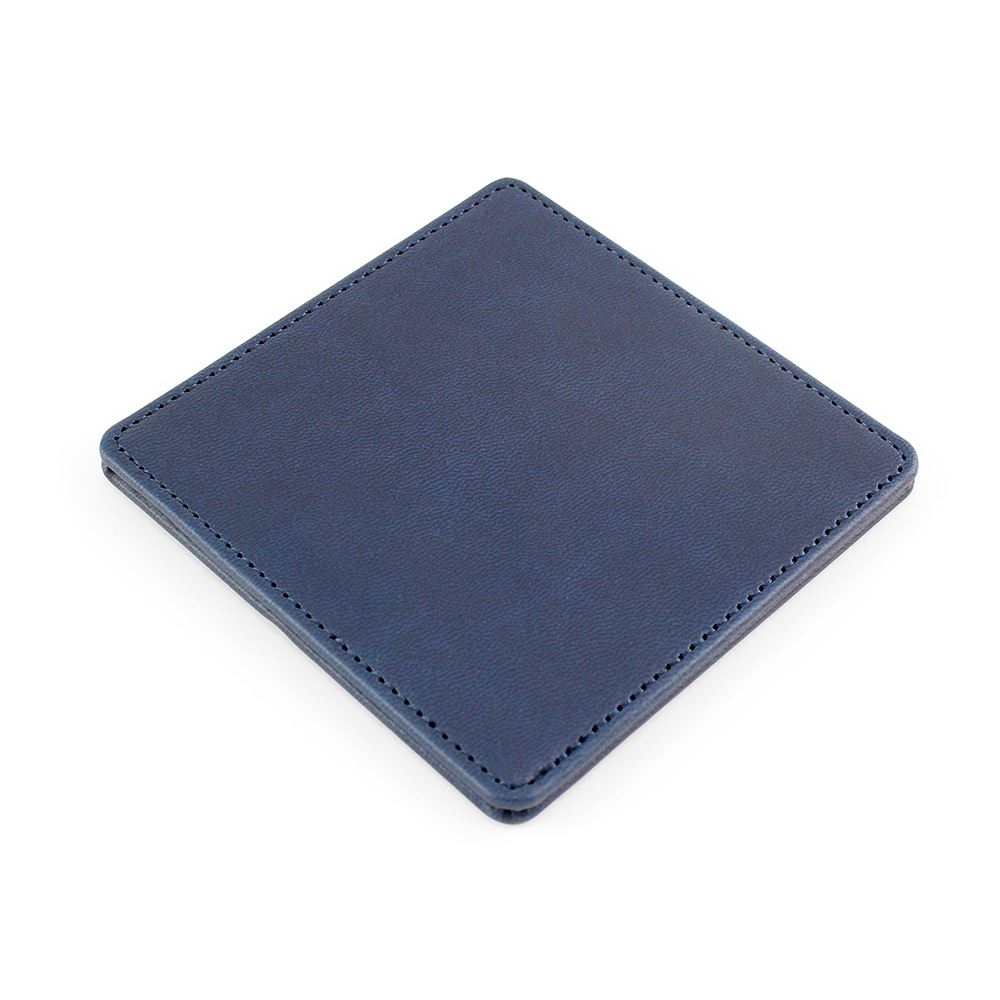 Deluxe Square Coaster in Soft Touch Vegan Torino PU. | Juniper
