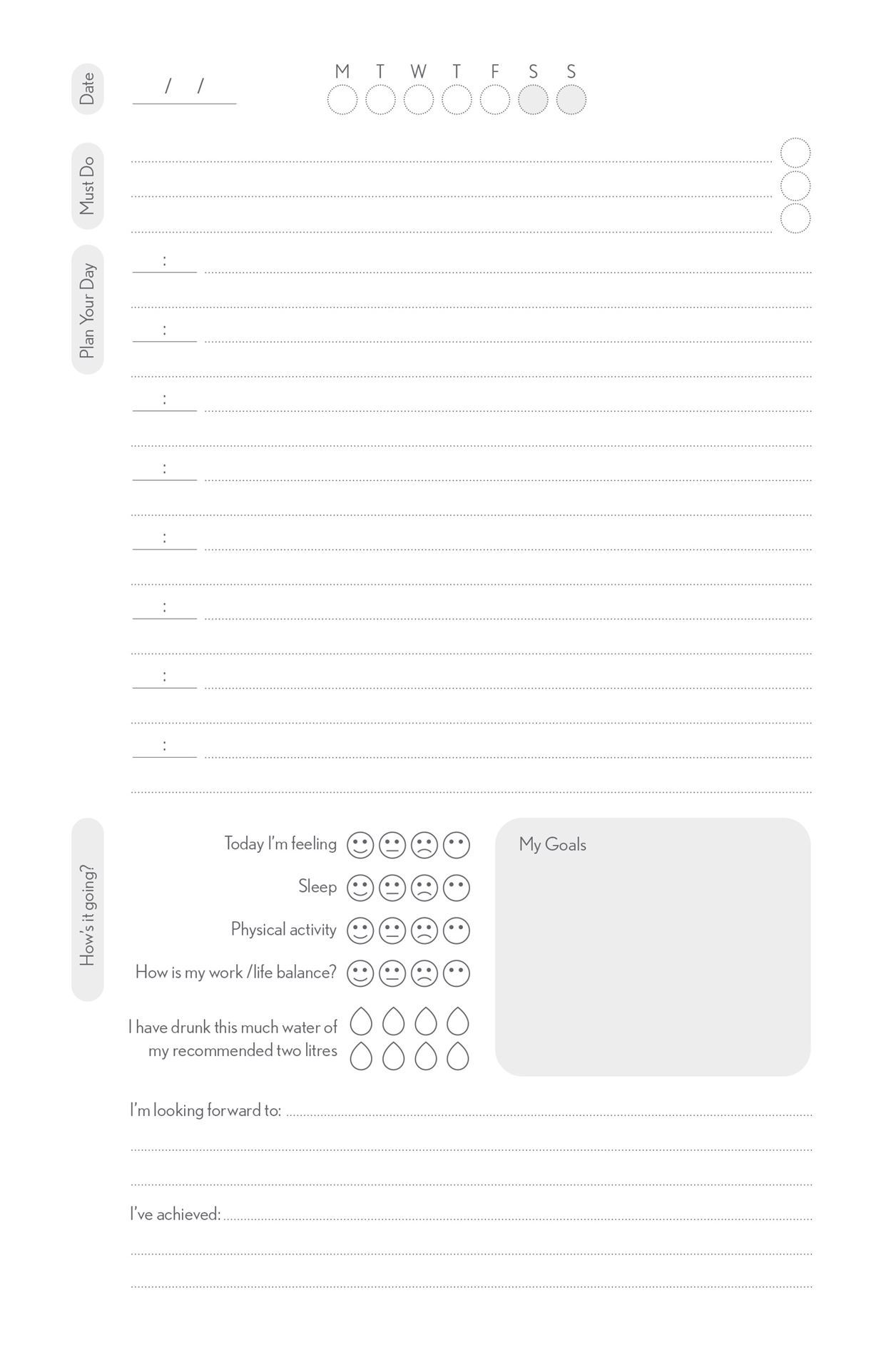 Cafeco Recycled A5 Wellness Journal with Elastic Strap | Juniper