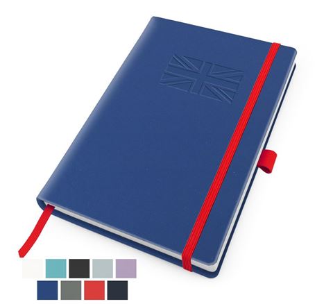 RECYCOPLUS Recycled A5 Casebound Notebook with Elastic Strap & Pen Loop ...